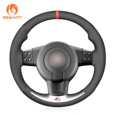 China Blue Soft Suede Steering Wheel Cover for Seat Leon 1P FR Cupra MK2 Ibiza 6L 2006 2007 for sale