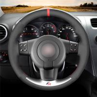 China Blue Soft Suede Steering Wheel Cover for Seat Leon 1P FR Cupra MK2 Ibiza 6L 2006 2007 for sale