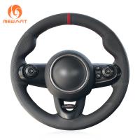China Custom Gray Thread Hand Stitched Steering Wheel Wrap for Mini JCW Clubman Convertible for sale