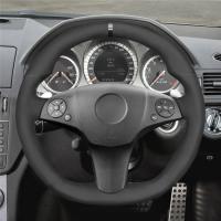 China Mercedes-Benz AMG C63 W204 C219 E550 E 63 AMG W212 W217 SL 63 R230 C197 Soft Suede Steering Wheel Cover for sale