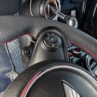 China Custom Gray Thread Hand Stitched Steering Wheel Wrap for Mini JCW Clubman Convertible for sale