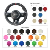 China Custom Gray Thread Hand Stitched Steering Wheel Wrap for Mini JCW Clubman Convertible for sale
