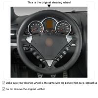 China 2004-2010 Cayenne Matte Carbon Suede Hand Sewing Steering Wheel Cover for Perfect Fit for sale