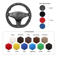 China Mercedes-Benz AMG C63 W204 C219 E550 E 63 AMG W212 W217 SL 63 R230 C197 Soft Suede Steering Wheel Cover for sale