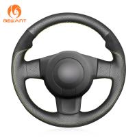 China Blue Suede Custom Steering Wheel Wrap for Seat Exeo Leon Toledo Ibiza Altea Alhambra Mii Cupra Tarraco Ateca for sale
