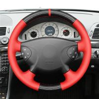 China Sports Style Custom Steering Wheel Cover for Mercedes Benz W210 E240 E63 E320 E280 2002 2003 2004 2005 for sale