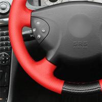 China Sports Style Custom Steering Wheel Cover for Mercedes Benz W210 E240 E63 E320 E280 2002 2003 2004 2005 for sale