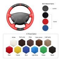 China Sports Style Custom Steering Wheel Cover for Mercedes Benz W210 E240 E63 E320 E280 2002 2003 2004 2005 for sale