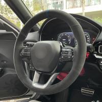 China Customized Durable Matte Carbon Fiber Blue Steering Wheel Cover for Honda Civic 11 2022 for sale