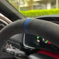 China Customized Durable Matte Carbon Fiber Blue Steering Wheel Cover for Honda Civic 11 2022 for sale