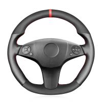 China Mercedes-Benz AMG C63 W204 C219 E550 E 63 AMG W212 W217 SL 63 R230 C197 R197 Steering Wheel Cover Suede for sale