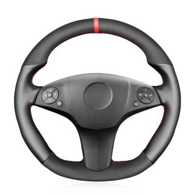 China Mercedes-Benz AMG C63 W204 C219 E550 E 63 AMG W212 W217 SL 63 R230 C197 R197 Steering Wheel Cover Suede for sale