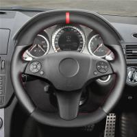 China Mercedes-Benz AMG C63 W204 C219 E550 E 63 AMG W212 W217 SL 63 R230 C197 R197 Steering Wheel Cover Suede for sale