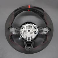 China 2019- Mini F54 F56 F57 LCI 2 JCW Clubman Black Suede Steering Wheel Cover Feel Comfortable for sale