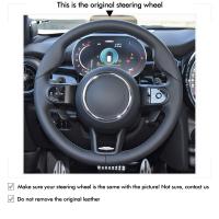 China 2019- Mini F54 F56 F57 LCI 2 JCW Clubman Black Suede Steering Wheel Cover Feel Comfortable for sale