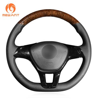 China Customized Sports Style Steering Wheel Cover Wrap for CADDY IV Variant SAB 2013-2021 for sale
