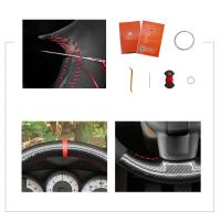 China Grey Leather Steering Wheel Cover for Seat Leon FR Cupra MK2 1P Ibiza FR 6L 2005-2009 for sale