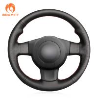 China Black Leather Steering Wheel Cover for Seat Leon FR/Cupra MK2 1P/Ibiza FR 6L 2005-2009 for sale
