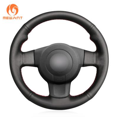 China Black Leather Steering Wheel Cover for Seat Leon FR/Cupra MK2 1P/Ibiza FR 6L 2005-2009 for sale