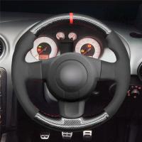 China Custom Soft Suede Steering Wheel Cover for Seat Leon 1P FR Cupra Ibiza 6L MK2 Sports Style for sale