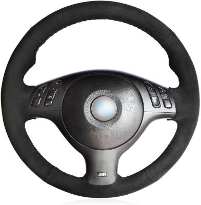 China BMW 3 Series E46 E45 E39 M3 M5 2000-2006 Car Steering Wheel Cover with Suede Material for sale