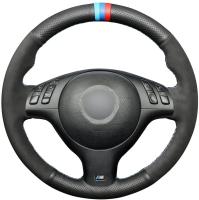 China BMW 3 Series E46 E45 E39 M3 M5 2000-2006 Car Steering Wheel Cover with Suede Material for sale