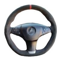 China Mercedes Benz SLR-Class E-Class W212 W217 AMG 63 65 SLK-Class AMG 55 Suede Steering Wheel Cover for sale
