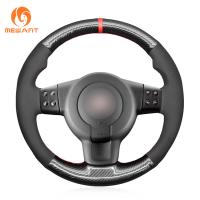 China Carbon Soft Suede Steering Wheel Cover Wrap for Seat Leon 1P FR Cupra MK2 Ibiza 6L for sale