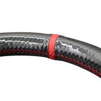 China Carbon Soft Suede Steering Wheel Cover Wrap for Seat Leon 1P FR Cupra MK2 Ibiza 6L for sale