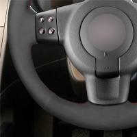 China 2007 Seat Leon 1P FR Cupra MK2 Ibiza 6L Custom Hand Sewing Suede Steering Wheel Cover for sale