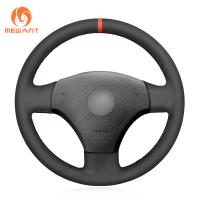 China VW Bora 2000 2001 2002 2003 2005 Grey Faux Leather Hand Sewing Steering Wheel Cover for sale