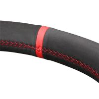 China Black Steering Wheel Cover for Mercedes-Benz A45 AMG CLA45 C63 AMG CLS63 AMG 2012-2015 for sale