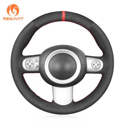 China 2001-2006 MINI R50 R52 R53 LCI Hatchback Convertible Steering Wheel Cover Black Suede for sale
