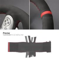 China 2001-2006 MINI R50 R52 R53 LCI Hatchback Convertible Steering Wheel Cover Black Suede for sale