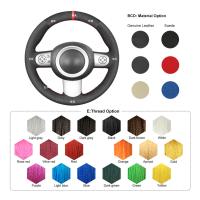 China 2001-2006 MINI R50 R52 R53 LCI Hatchback Convertible Steering Wheel Cover Black Suede for sale
