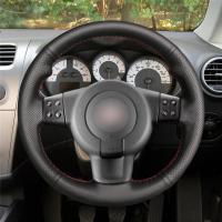 China Hand Sewing Leather Steering Wheel Cover for Seat Leon 1P FR Cupra Ibiza 6L 2006 2007 for sale