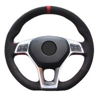 China Soft Suede Steering Wheel Cover for Mercedes Benz C220 C Class E Class E212 E250 E350 A45 AMG W204 W212 C218 C350 for sale
