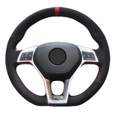 China Soft Suede Steering Wheel Cover for Mercedes Benz C220 C Class E Class E212 E250 E350 A45 AMG W204 W212 C218 C350 for sale