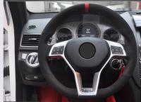 China Soft Suede Steering Wheel Cover for Mercedes Benz C220 C Class E Class E212 E250 E350 A45 AMG W204 W212 C218 C350 for sale