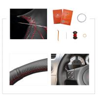 China Hand Sewing Leather Steering Wheel Cover for Seat Leon 1P FR Cupra Ibiza 6L 2006 2007 for sale
