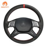 China Mercedes-Benz W463 X166 W166 ML300 ML350 GL350 Handmade Black Suede Steering Wheel Cover for sale