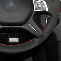 China Mercedes-Benz W463 X166 W166 ML300 ML350 GL350 Handmade Black Suede Steering Wheel Cover for sale
