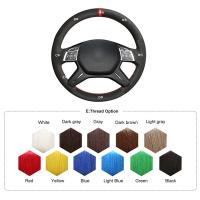 China Mercedes-Benz W463 X166 W166 ML300 ML350 GL350 Handmade Black Suede Steering Wheel Cover for sale