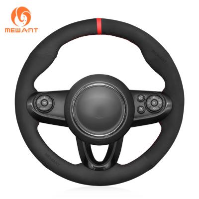 China MINI CLUBMAN 2014 2015 2016 2020 F56 Hand Stitching Black Suede Steering Wheel Cover 20*15*7cm for sale