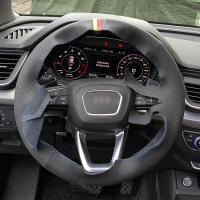 China Leather Hand Sewing Wheel Cover for Audi A3 A4 A5 S3 S4 S5 RS3 RS4 RS5 2020 2021 2022 for sale