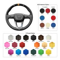 China Leather Hand Sewing Wheel Cover for Audi A3 A4 A5 S3 S4 S5 RS3 RS4 RS5 2020 2021 2022 for sale