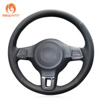 China Hand Stitched Steering Wheel Cover for Volkswagen VW Golf 6 Plus Polo Tiguan Touran Caddy Jetta for sale