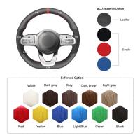 China Red Thread Steering Wheel Cover for Mercedes Benz A250 W177 C118 W205 C257 W213 W463 W222 W167 W247 for sale