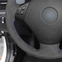 China Car Fitment BMW 3 Series E90 E91 X1 E84 Hand Stitching Alcantera Steering Wheel Cover for sale