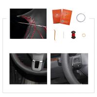 China Hand Stitched Steering Wheel Cover for Volkswagen VW Golf 6 Plus Polo Tiguan Touran Caddy Jetta for sale
